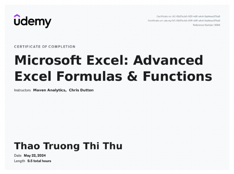 Excel Cert | PDF