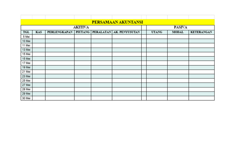 Tabel Akuntansi - Sheet1 | PDF