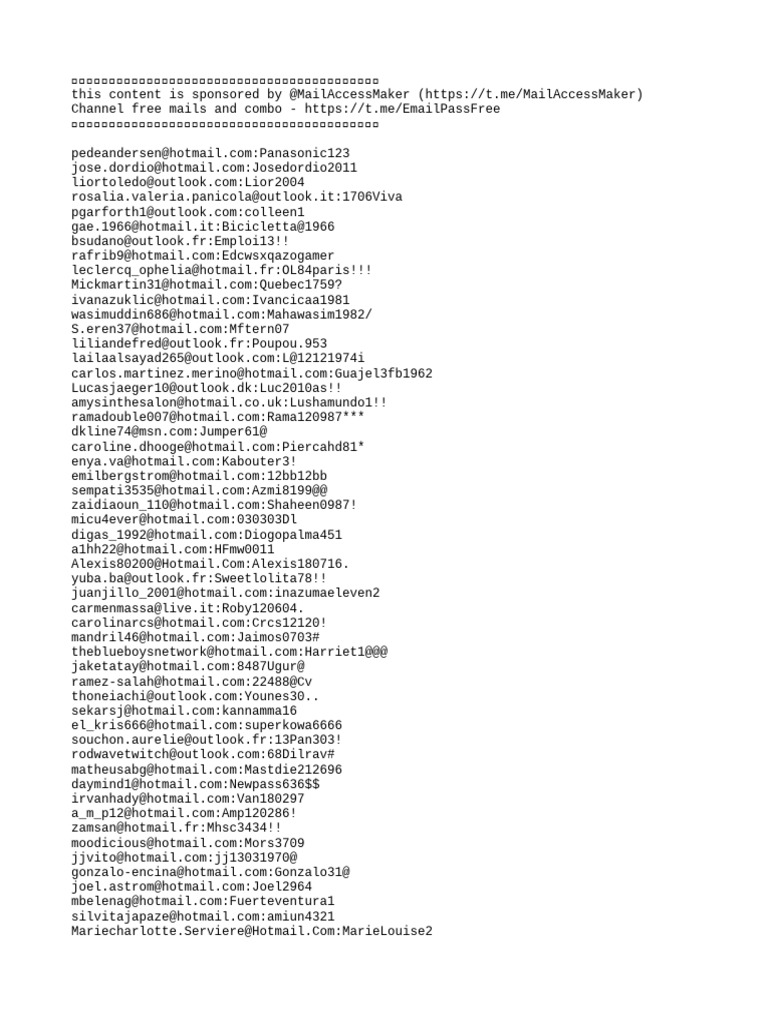 Mail Access Hotmail Combo | PDF