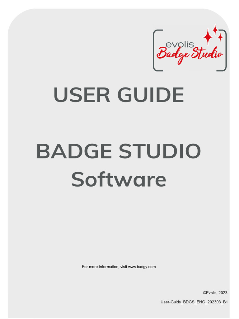 User-Guide Badge-Studio ENG 202303 B1 | PDF