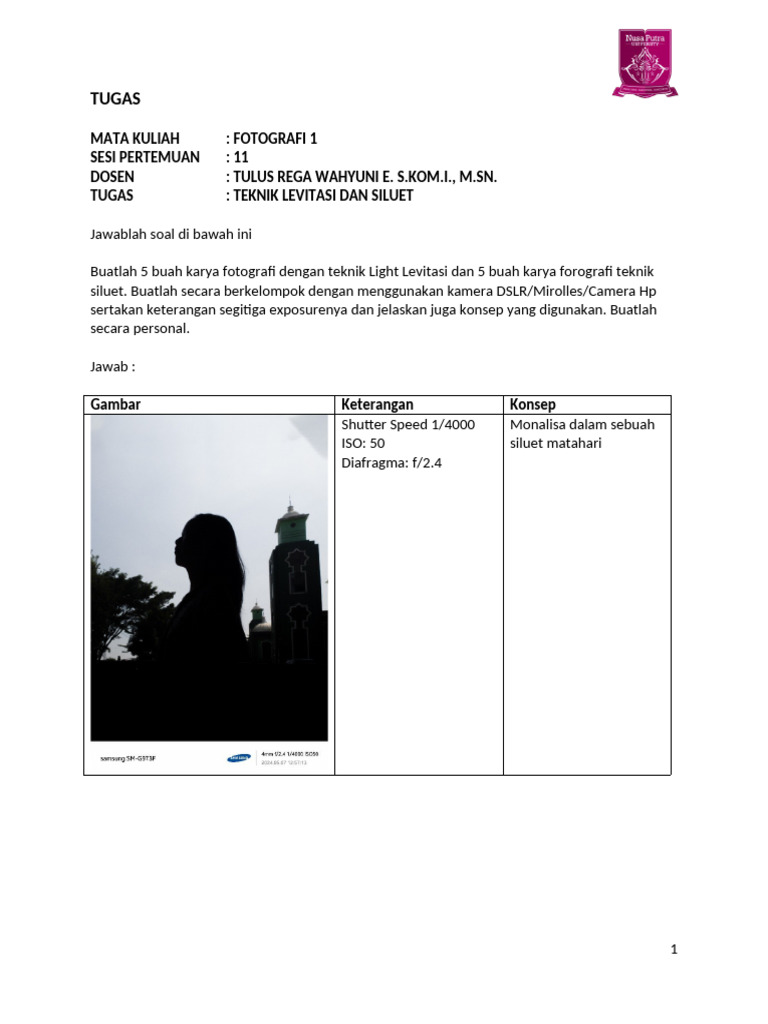 Fotografi 1 Tugas 11 Halycon Studio | PDF