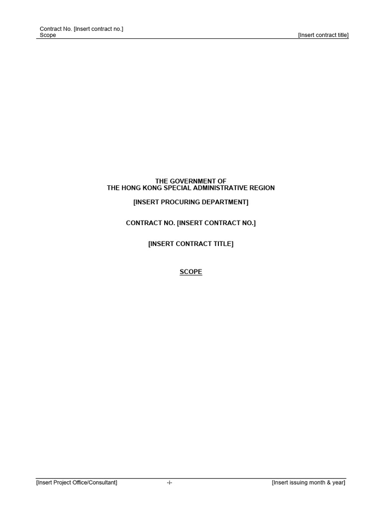 10 Sample Template of Scope General Particulars NEC4 ECC Clean r1 at ...