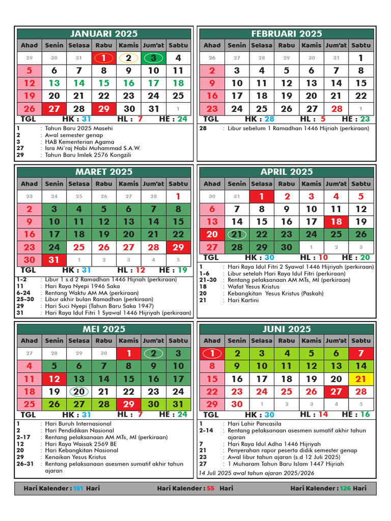 Kaldik Kemenag Semester Genap | PDF