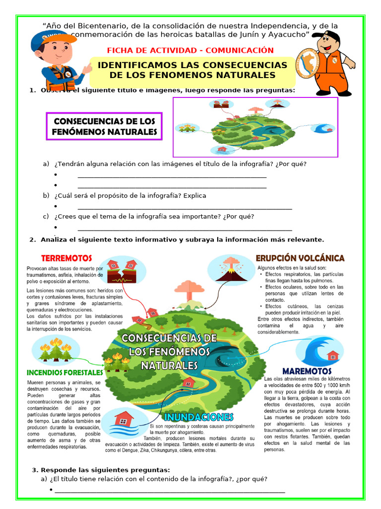 Ficha-Lun-Comun - Identificamos Las Consecuencias de Los Fenomenos ...
