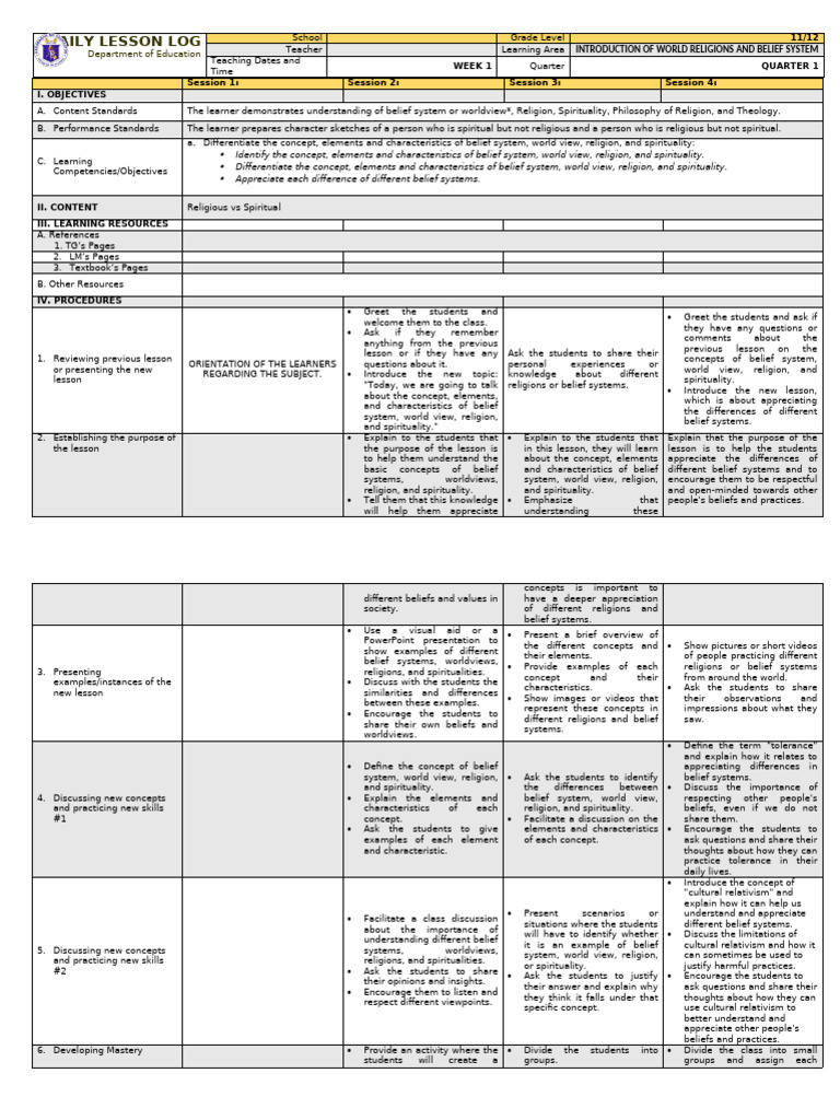 Iwrbs Q1 Week3 | PDF