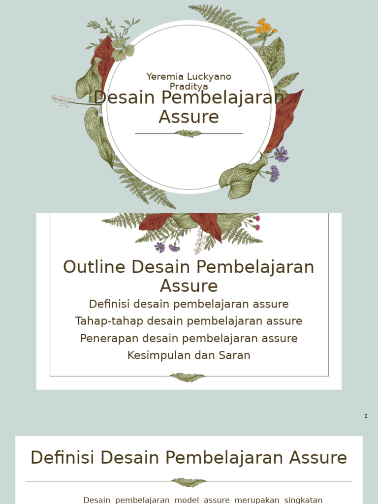 Desain Pembelajaran Assure | PDF