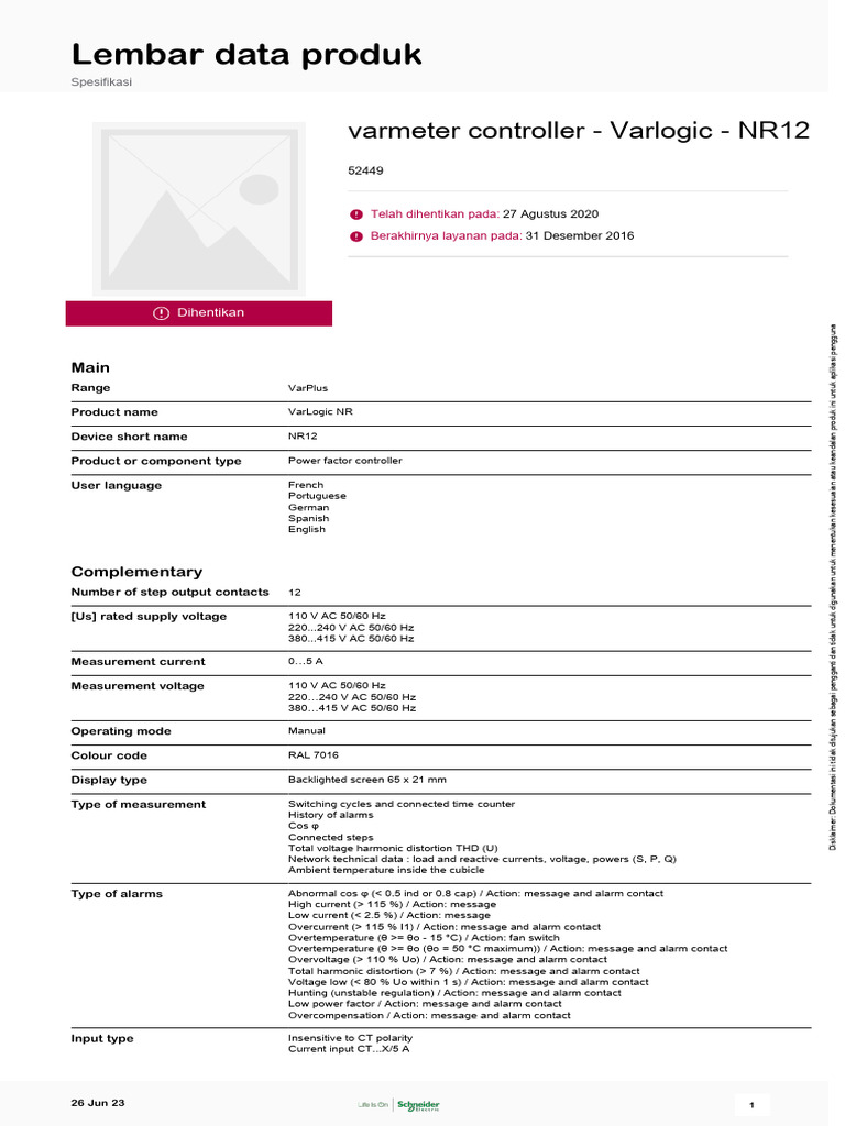 Varlogic N 52449 | PDF