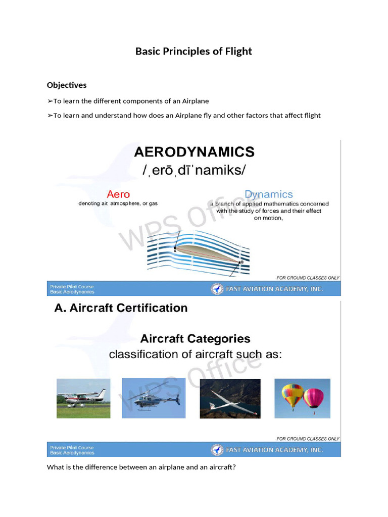 Basic Principles of Flight REVIEWER | PDF