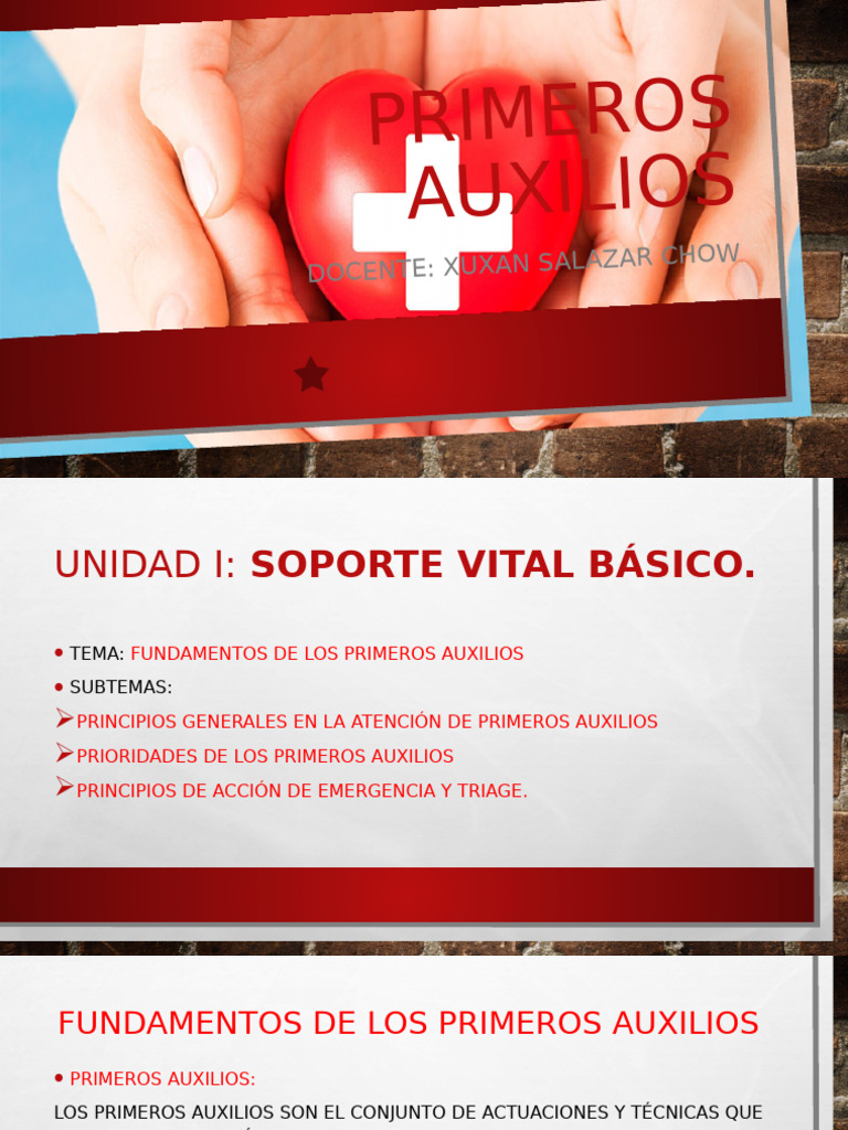 Primeros Auxilios Clase Nº1 | PDF | Primeros auxilios | Bienestar