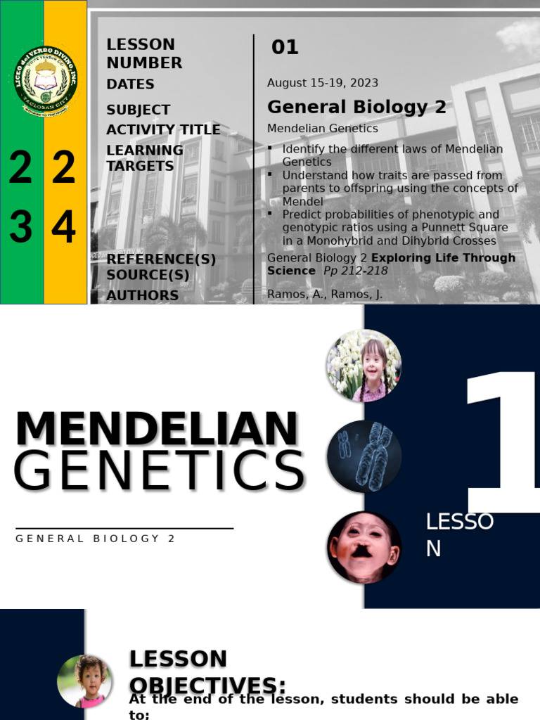 Lesson 1 3 Mendelian Genetics and Nonmendelian | PDF