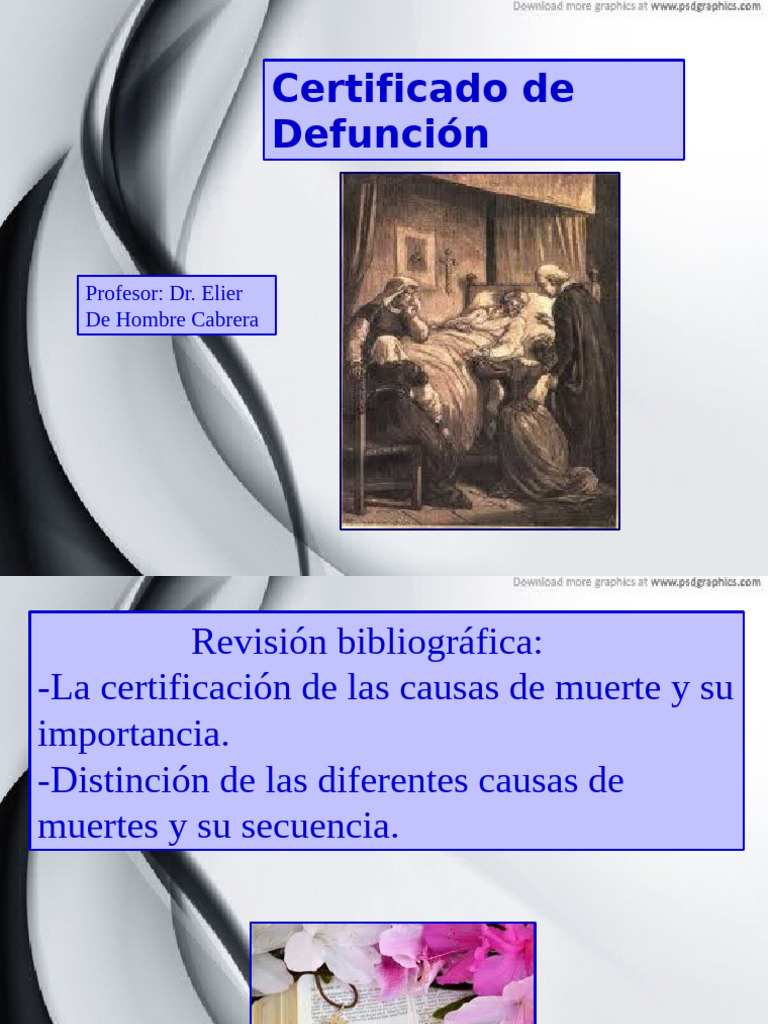Certificado de - Defuncion | PDF