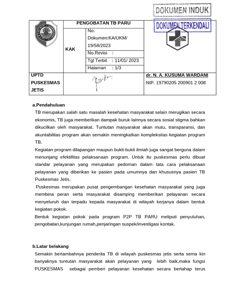 Kak Pengobatan TB | PDF