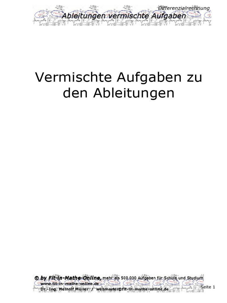 Kapitel Ableitung Vermischt N | PDF