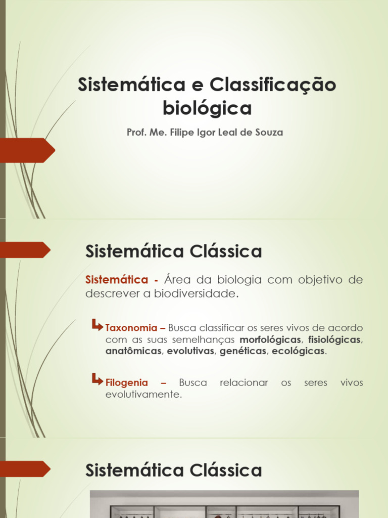 Sistemática e Classificação Biológica | PDF