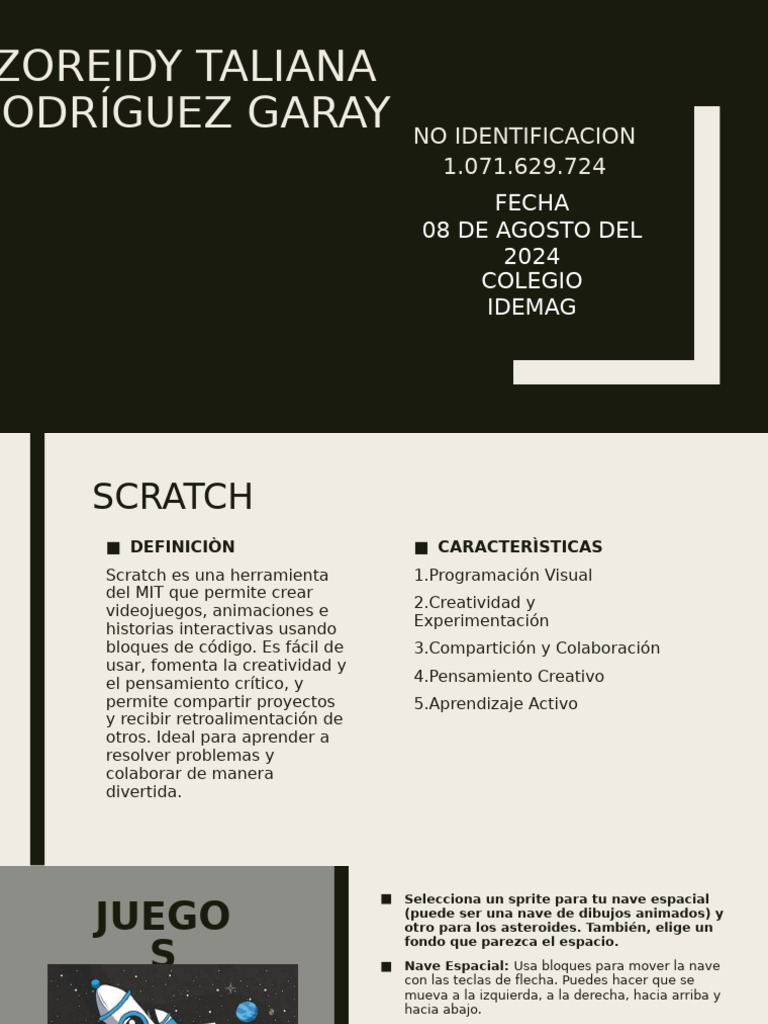 Presentacion Scratch Taliana R. | PDF