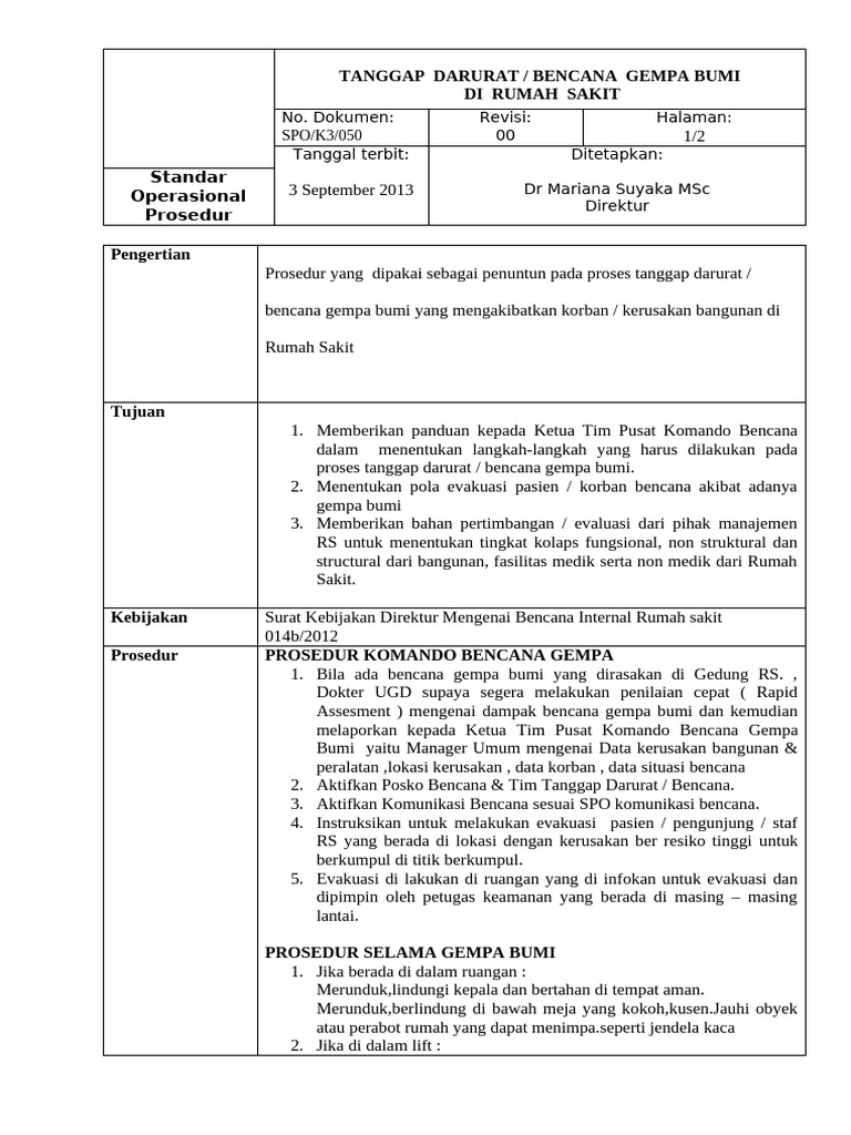 Spo Gempa Bumi New | PDF