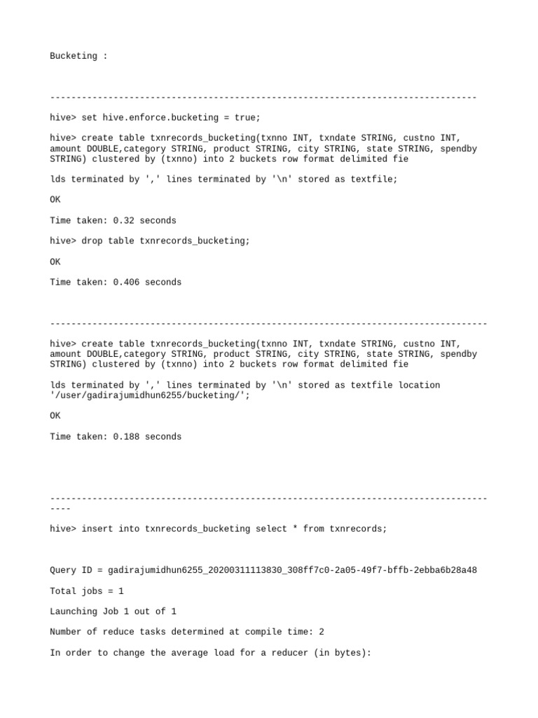 Bucketing Workouts | PDF