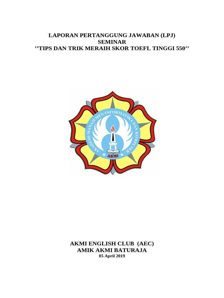 Contoh LPJ Ukm Mahasiswa | PDF