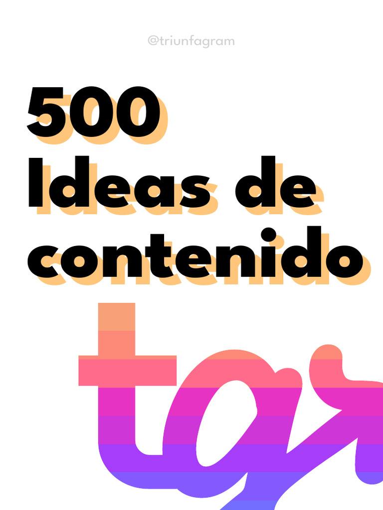 500 Ideas de Contenido TFG | PDF | Blog | Podcast