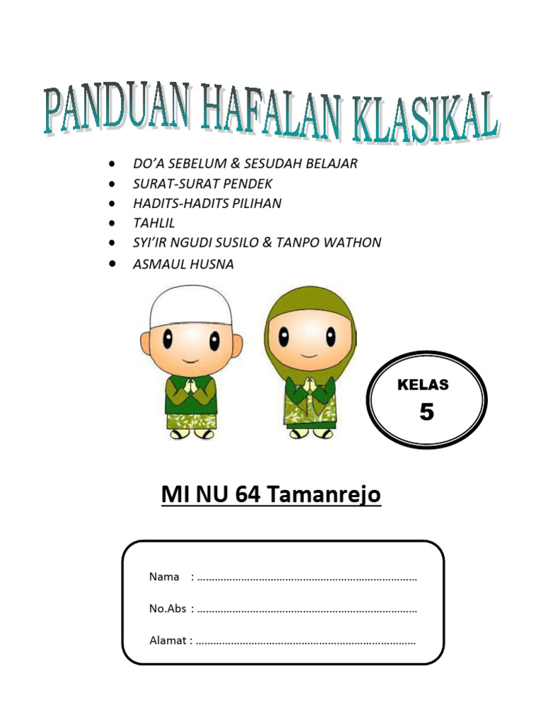 BUKU Materi Hafalan Klasikal Kelas 5A 23-24 | PDF