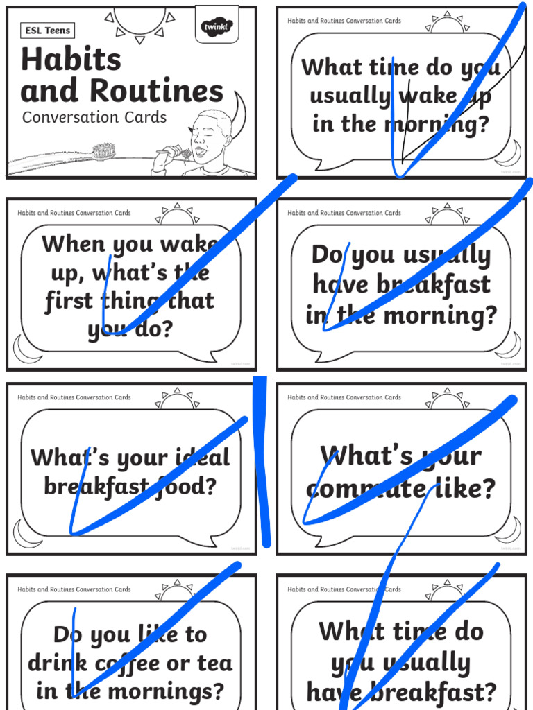 T 1691651264b Conversation Cards Habits Routines Teens b1 Super Eco ...