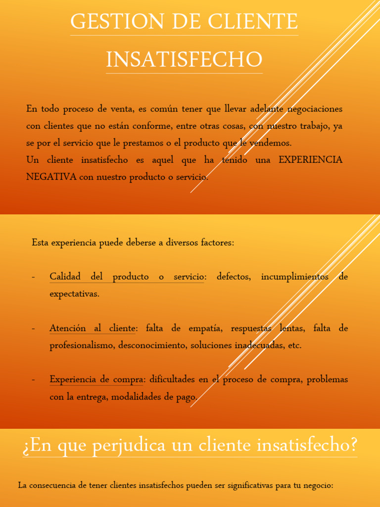 Cliente Insatisfecho | PDF