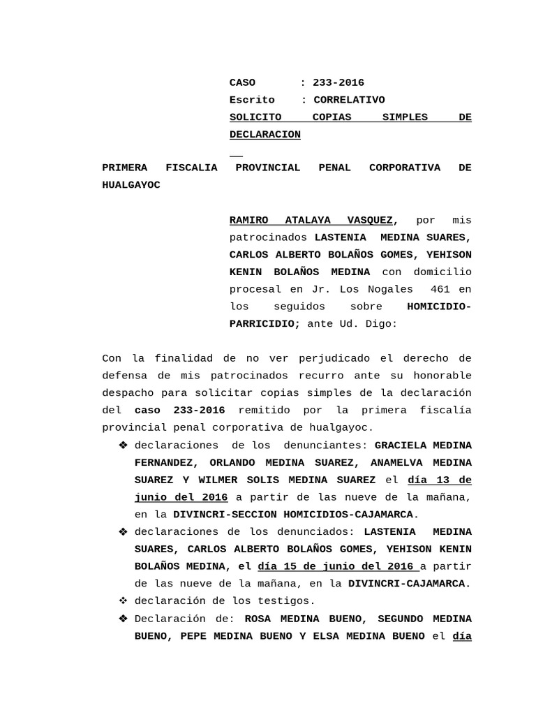 COPIAS SIMPLES DE DECLARACION | PDF