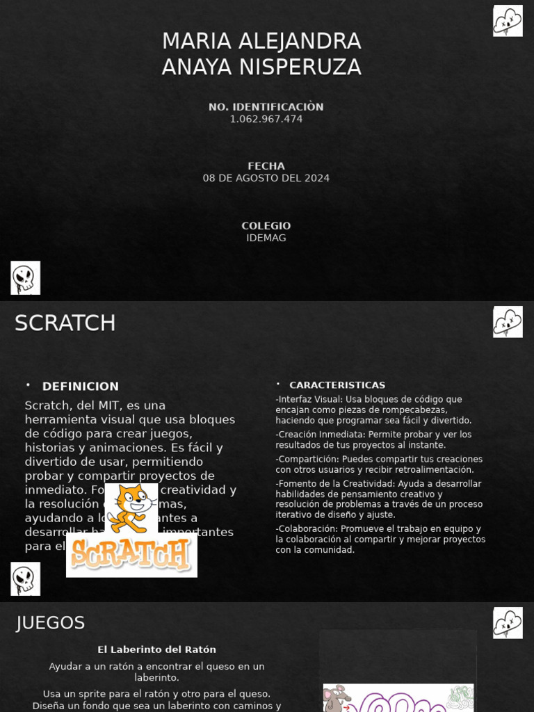 Presentacion Maria - Anaya SCRATCH | PDF