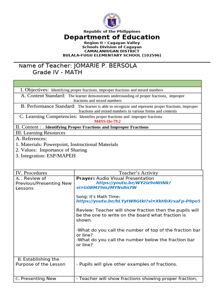 2ND COT DLP MATH 4 2023-2024 | PDF