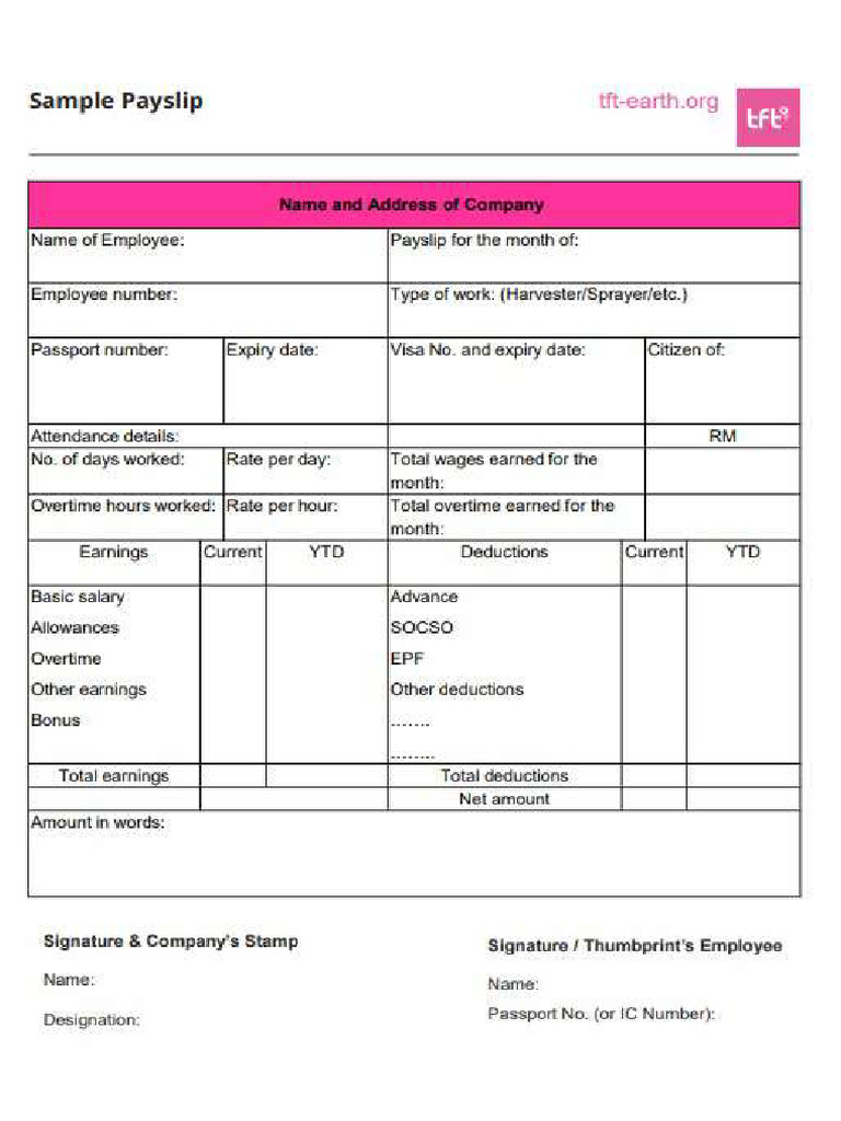 Payslip Example | PDF