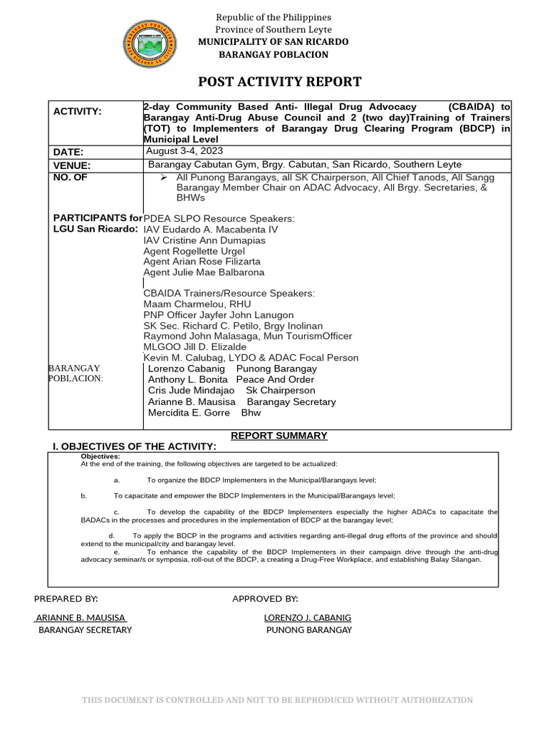 Par - 2023 Cbaida - Anti-Drug | PDF