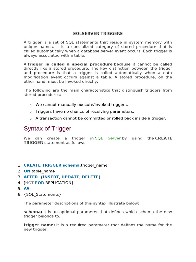 Sqlserver Triggers Pdf 