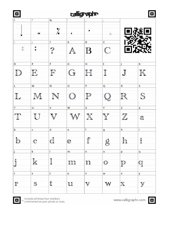 Calligraphr Template | PDF