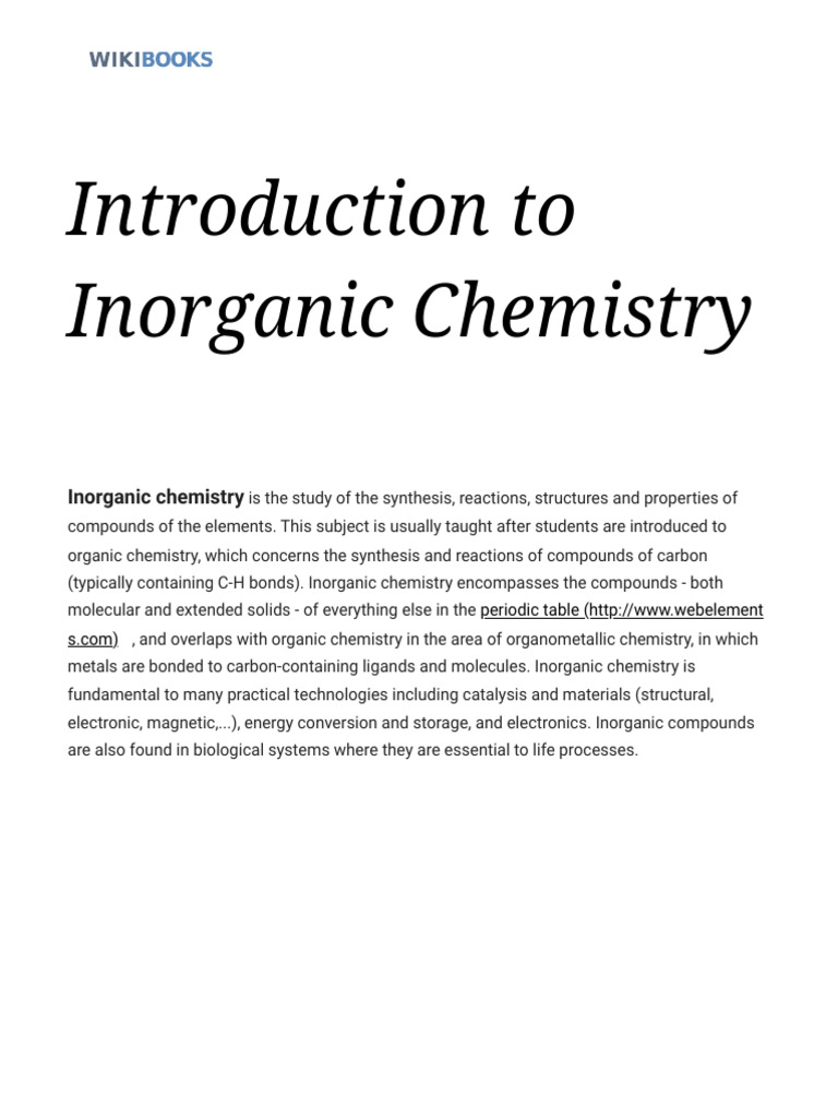 Introduction To Inorganic Chemistry - Wikibooks, Open Books For An Open ...