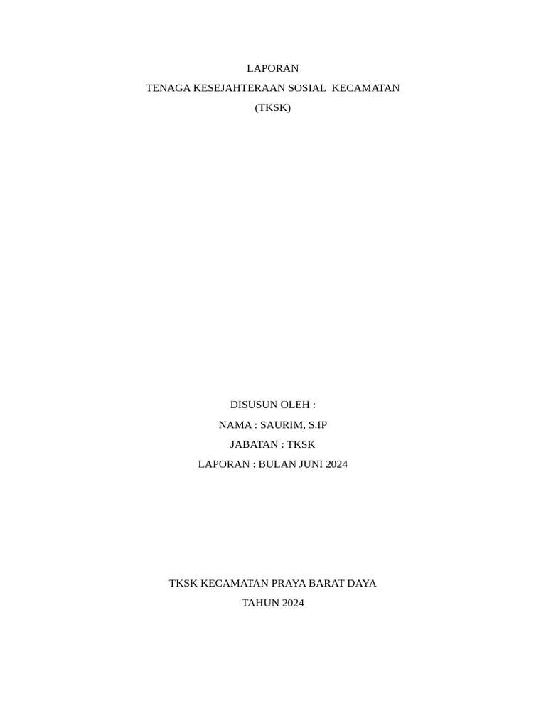 Laporan TKSK | PDF