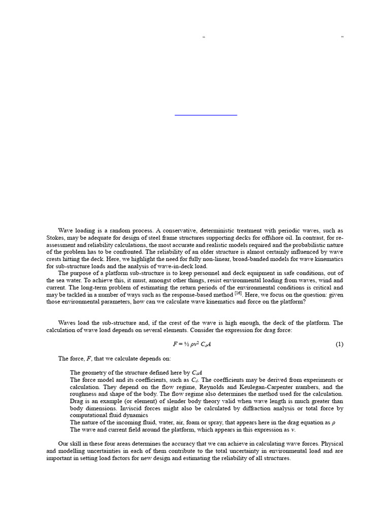 Tromans_2017_Wave loads on offshore structures | PDF