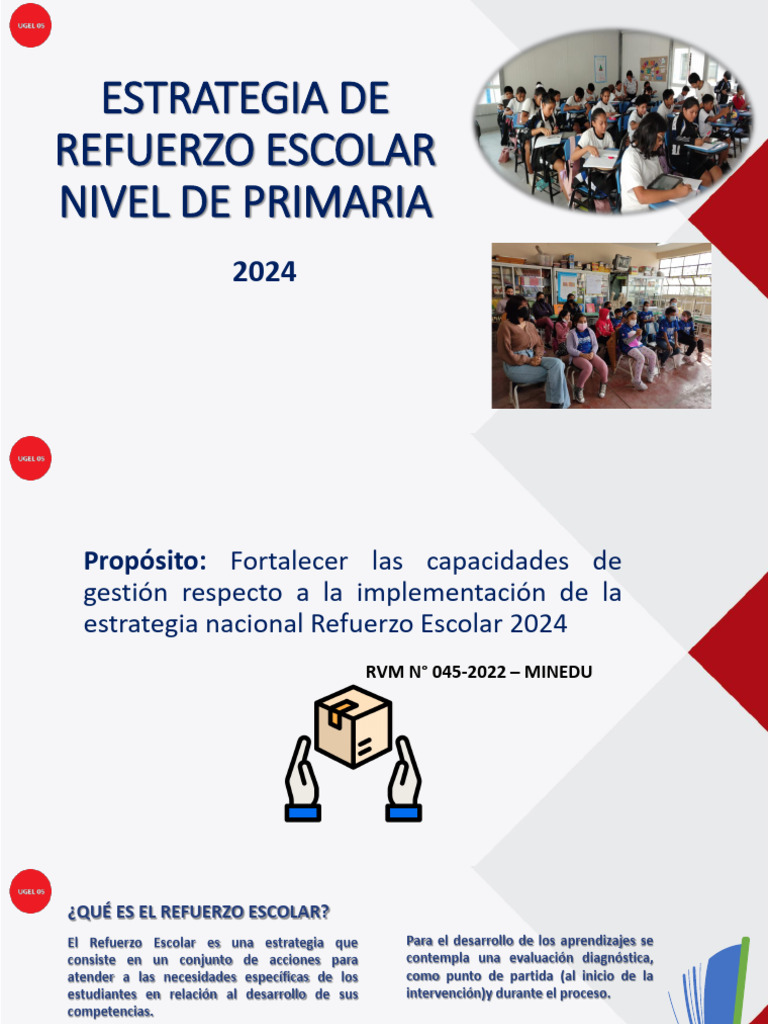Estrategia de Refuerzo Escolar Nivel de Primaria | PDF | Evaluación | Crecimiento personal y ...