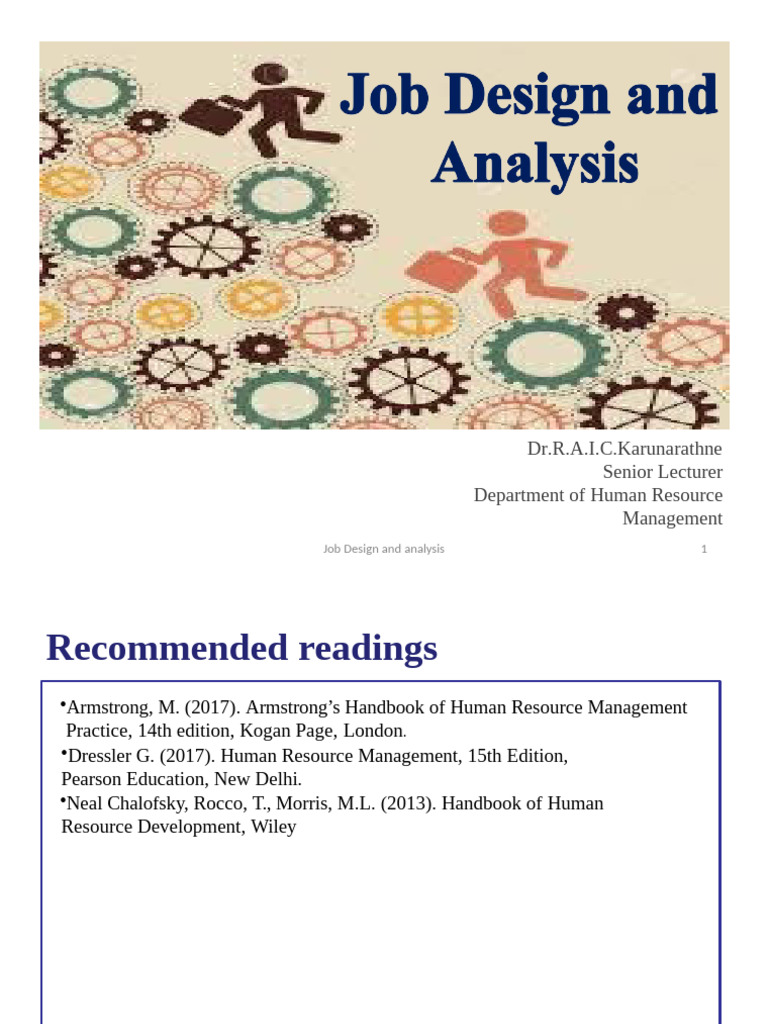 Job design and analysis | PDF