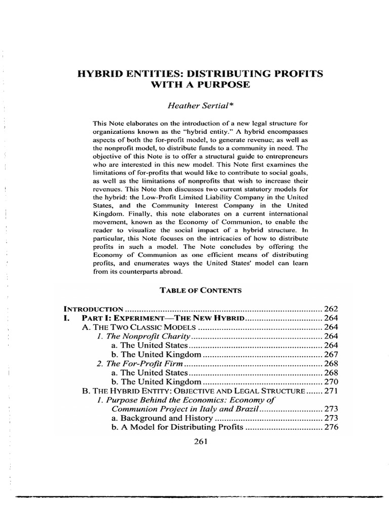 Hybrid Entities Distributing | PDF