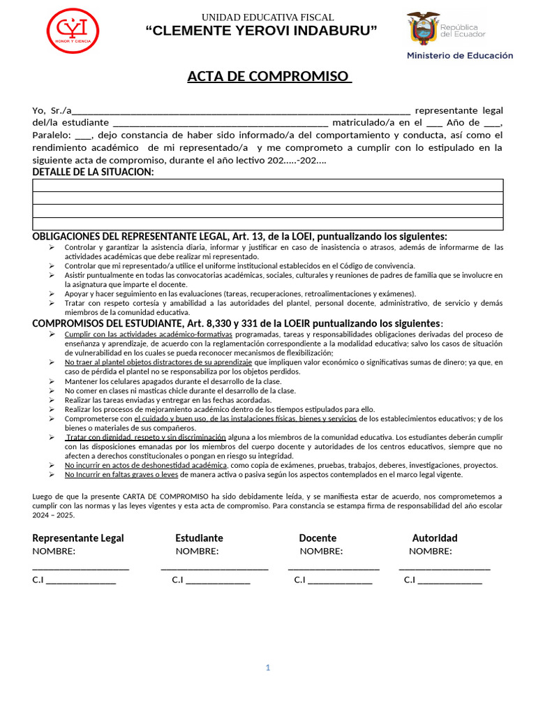Acta Académico 2024-2025 | PDF