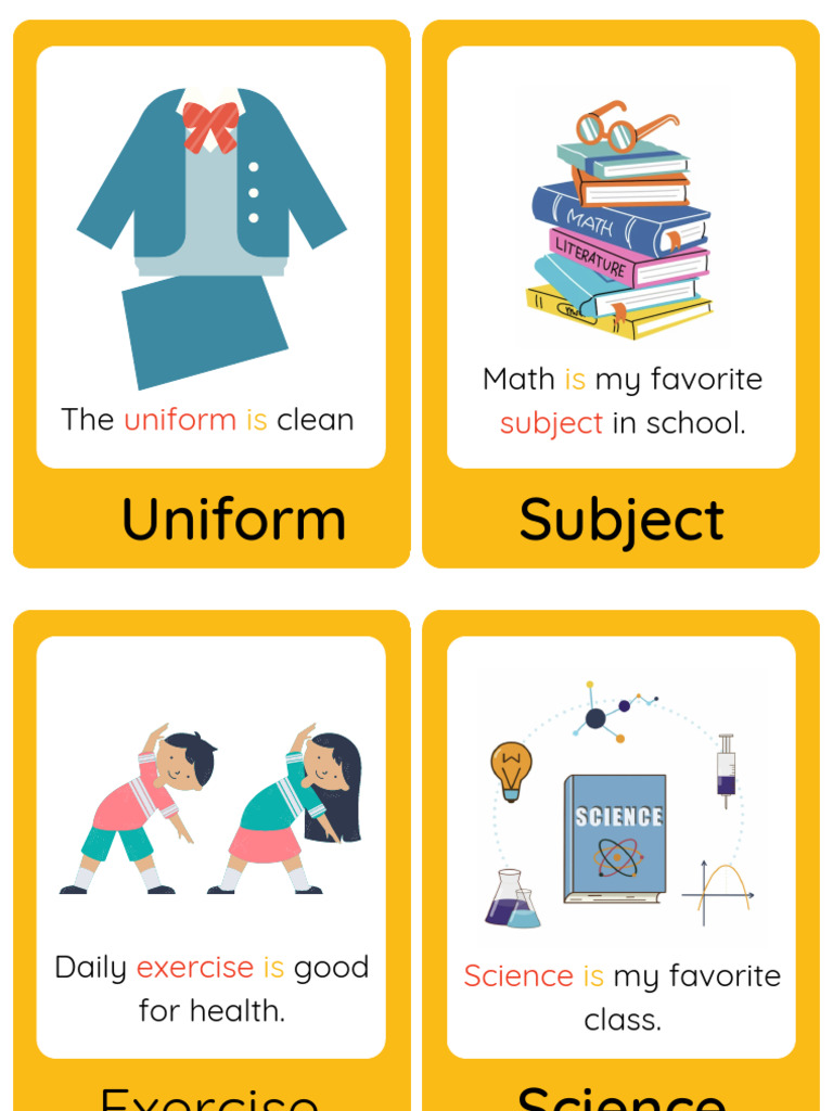 Classroom Objects Flashcards | PDF