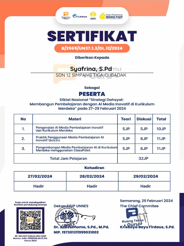 Syafrina SM1-1 | PDF