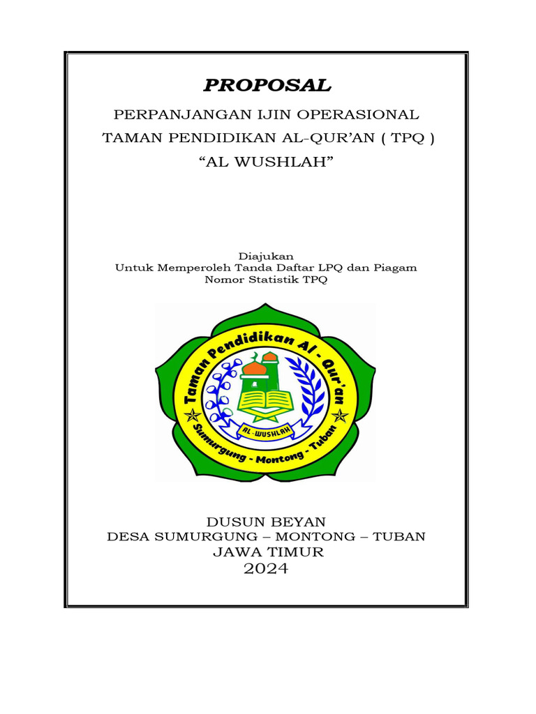 Proposal Permohonan Perpanjangan | PDF