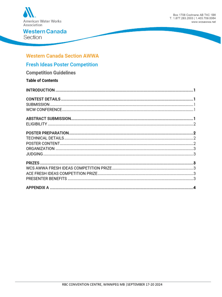 WCW24AWWA - Poster - Comp Guidelines | PDF