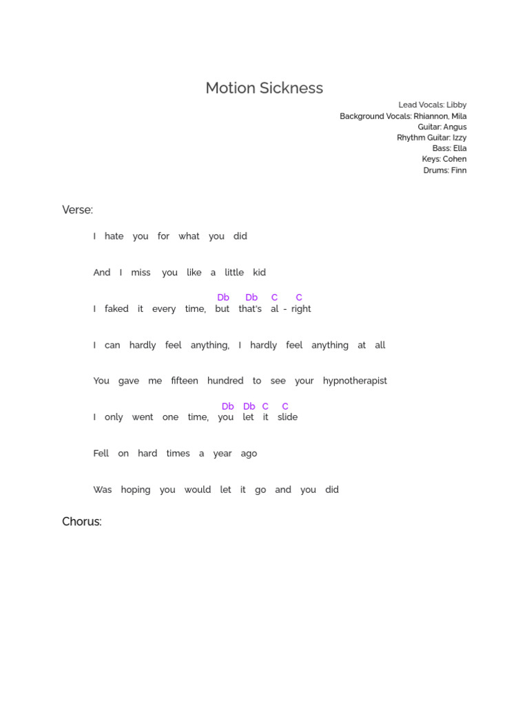 Motion Sickness | PDF