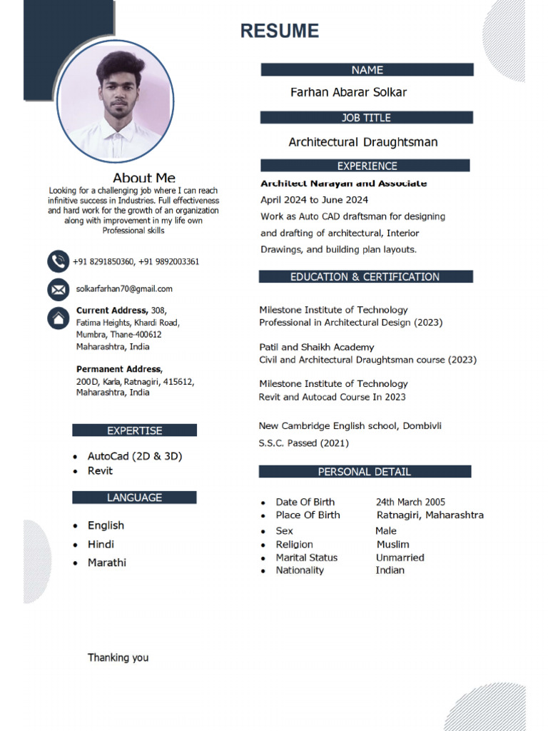 Farhan CV 1 | PDF