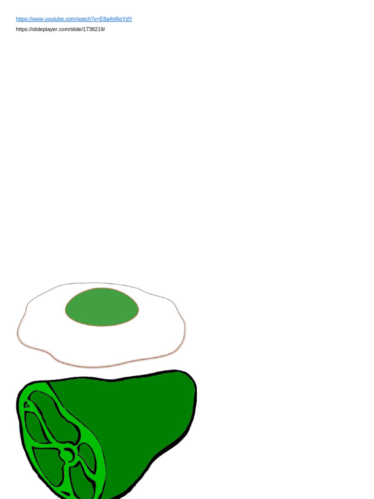 Green Eggs and Ham - Story e Palitoches | PDF