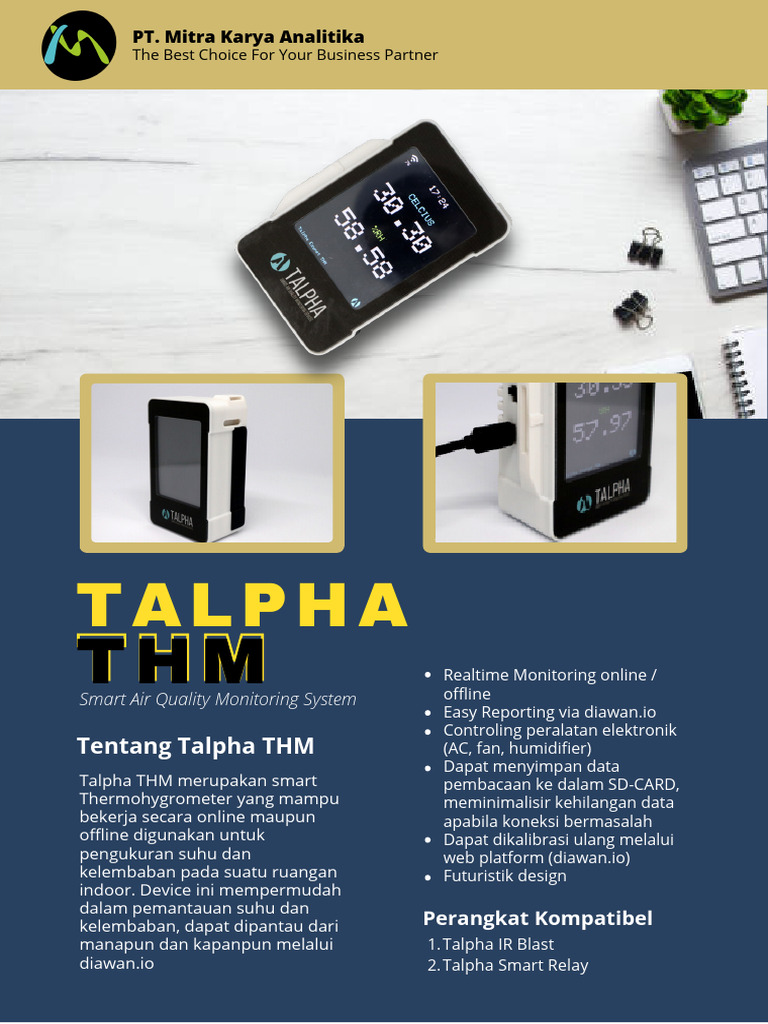 Brosur TALPHA Thermohygrometer THM-01 | PDF