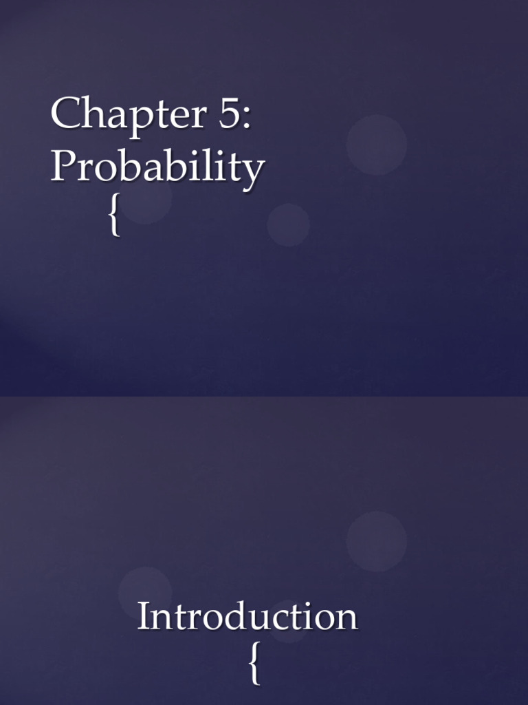 Chapter 05 - Probability | PDF