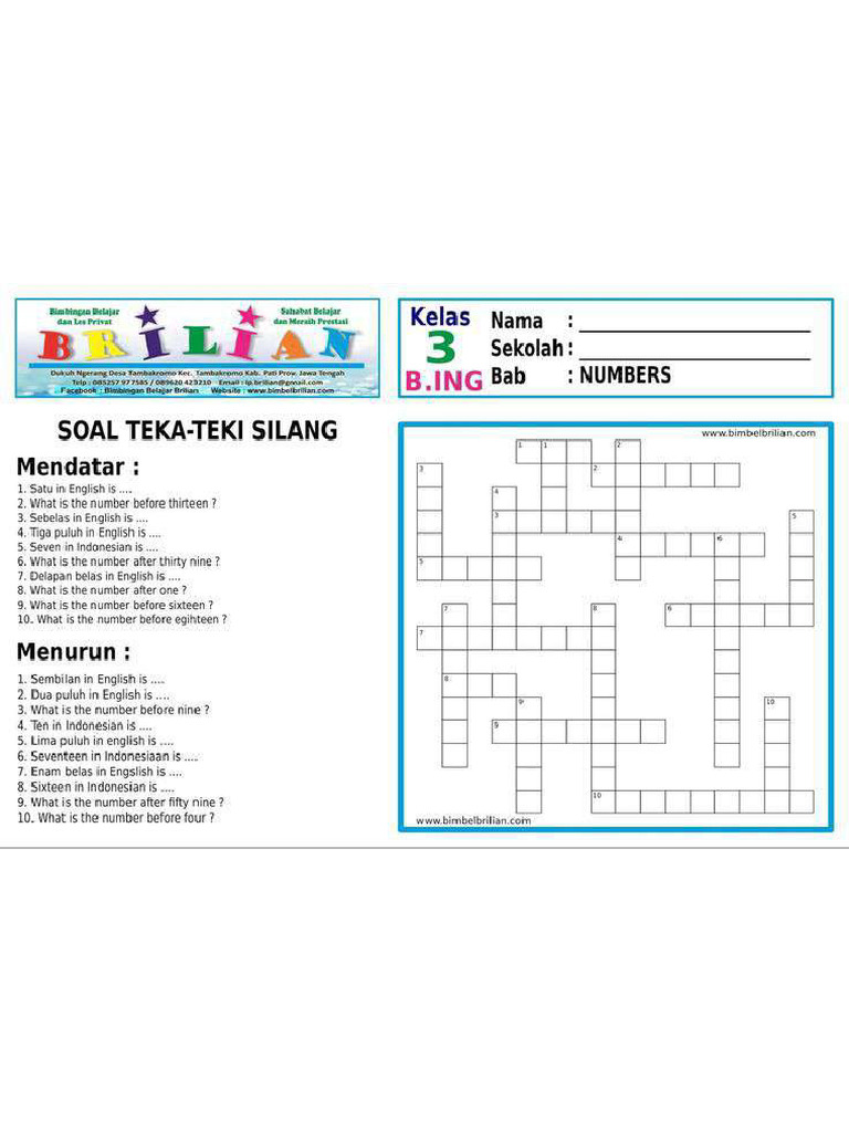 Tts Bahasa Inggris SD | PDF